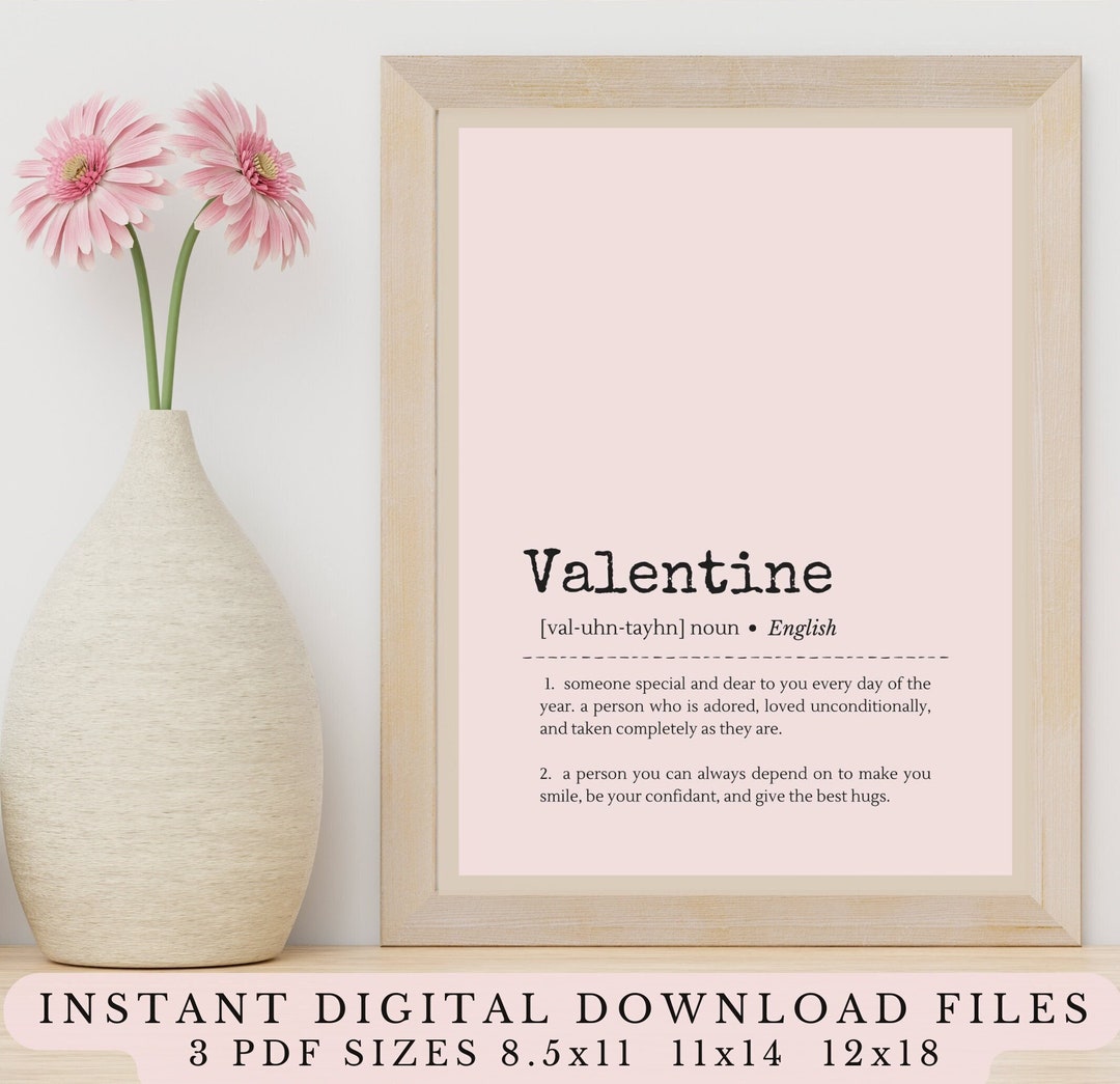 Valentine Definition I Valentine's Day I Valentine's Day Printables I ...