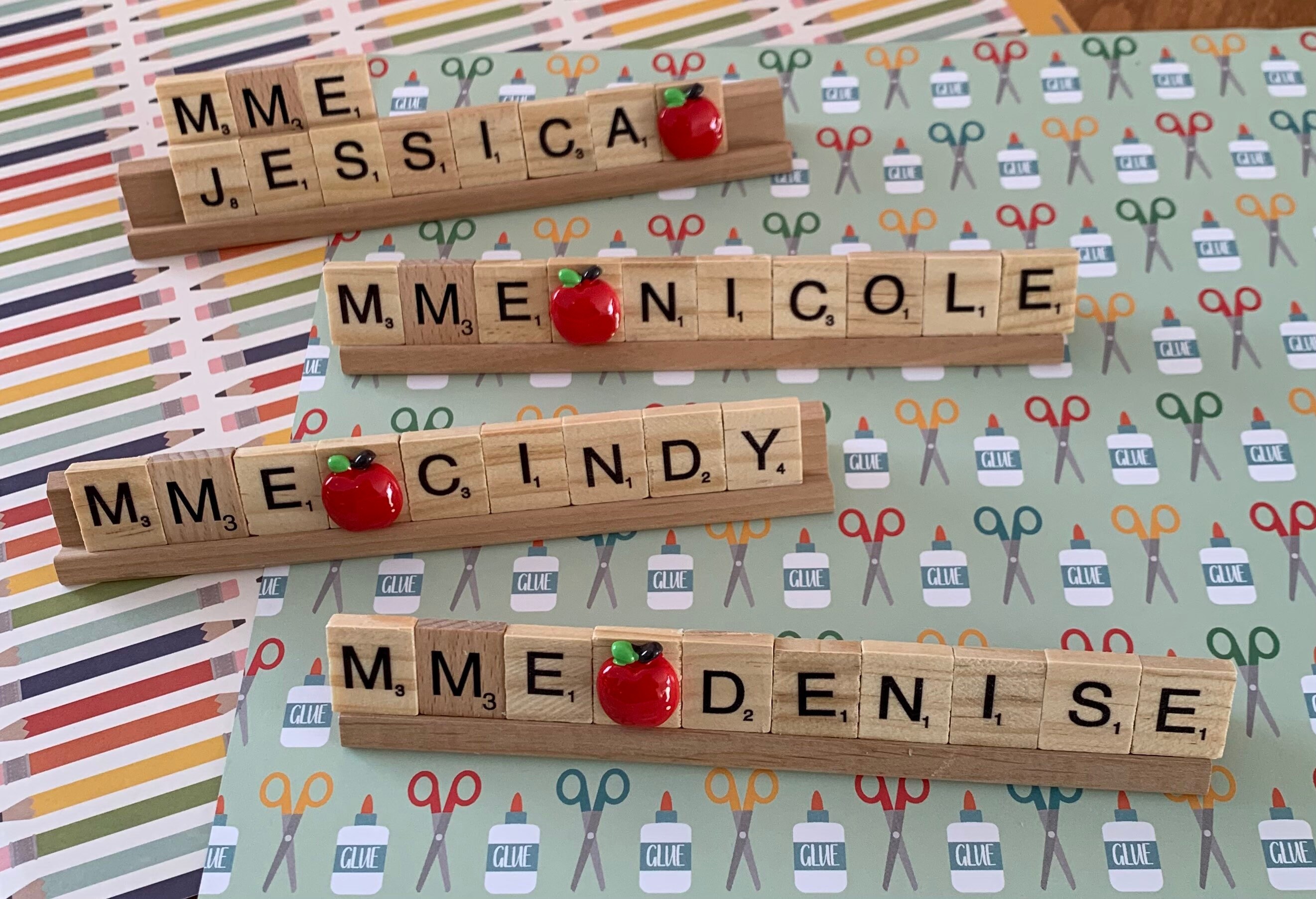 Customized Teacher Scrabble Racks - Etsy