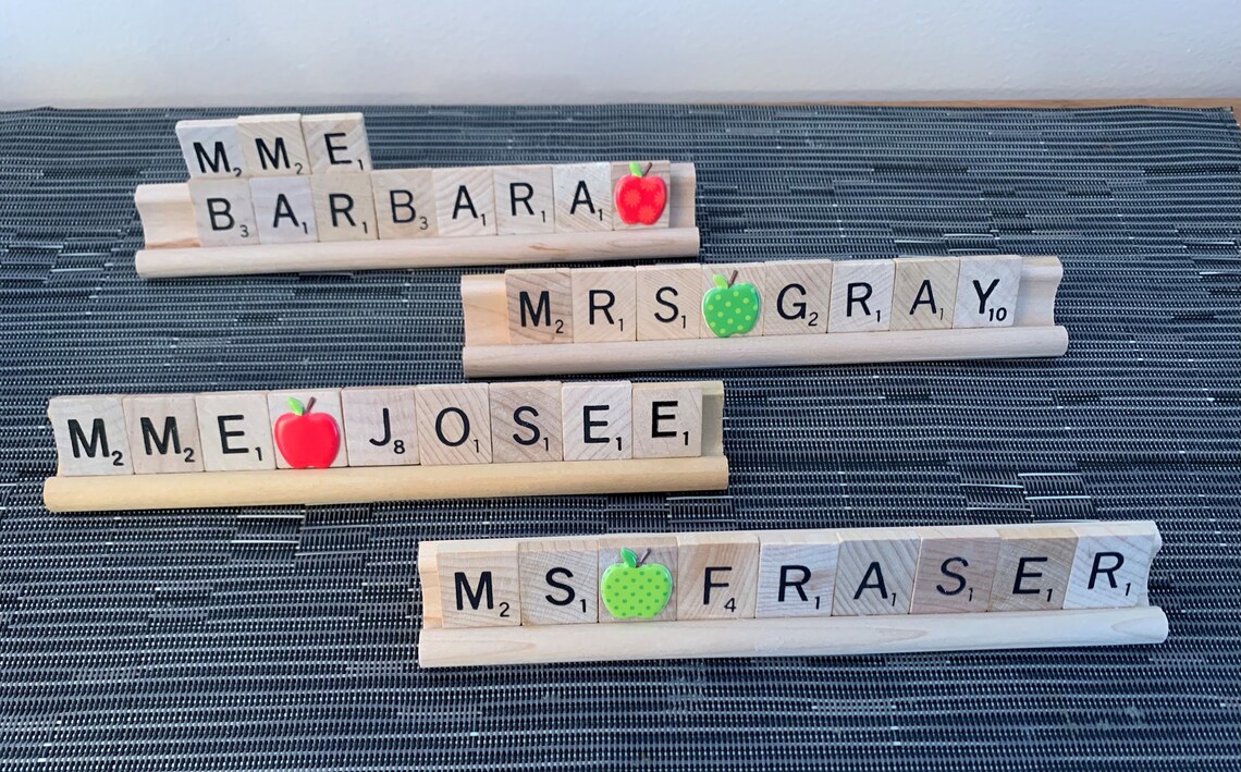 Customized Teacher Scrabble Racks - Etsy