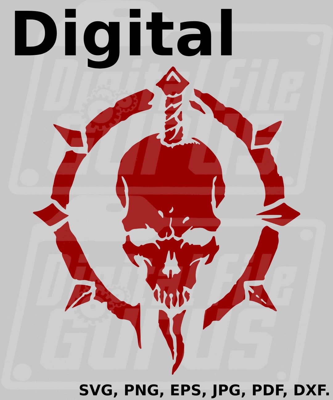 Diablo 4 Necro Skull Logo, Digital Download, Gaming Wall Art, Gamer ...