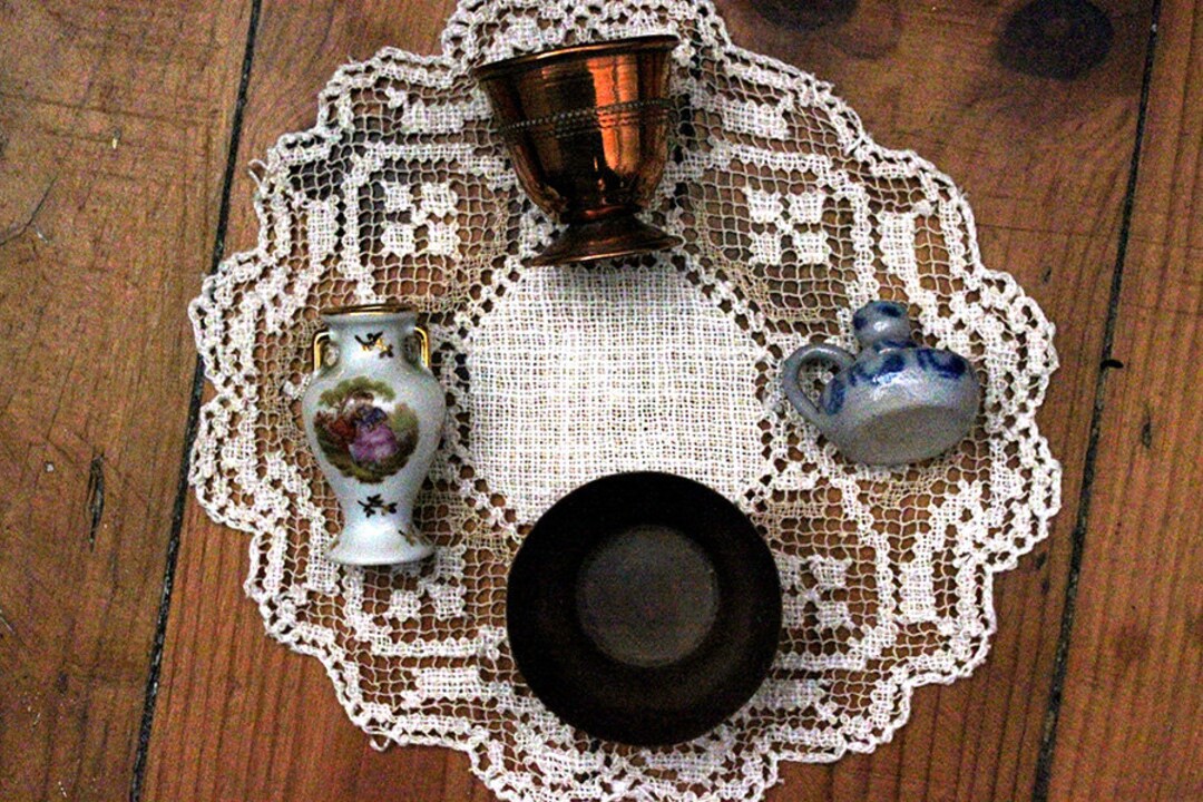 Vintage Travel Altar From the 1960s 5 Mini Items, Brass Chalice ...