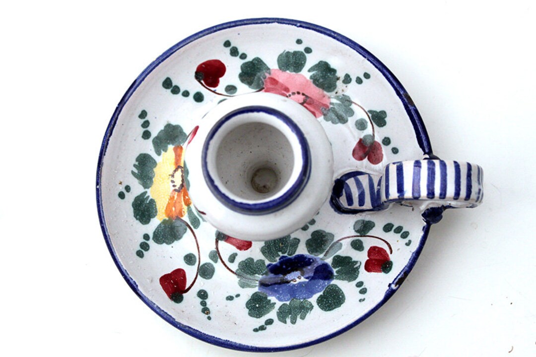 Ceramic Candle Holder 1960s Hand Painted Porcelain Witch, Altar ...