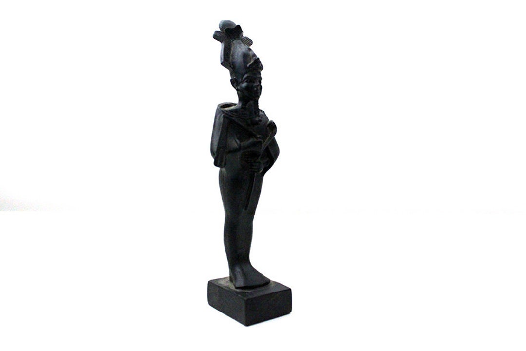 Statuette of Osiris Black Resin Vintage 2000s Egyptian God Altar Witch ...