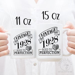 95th Birthday Gifts for 95th Birthday, Mug for 95 Year Old, Vintage ...