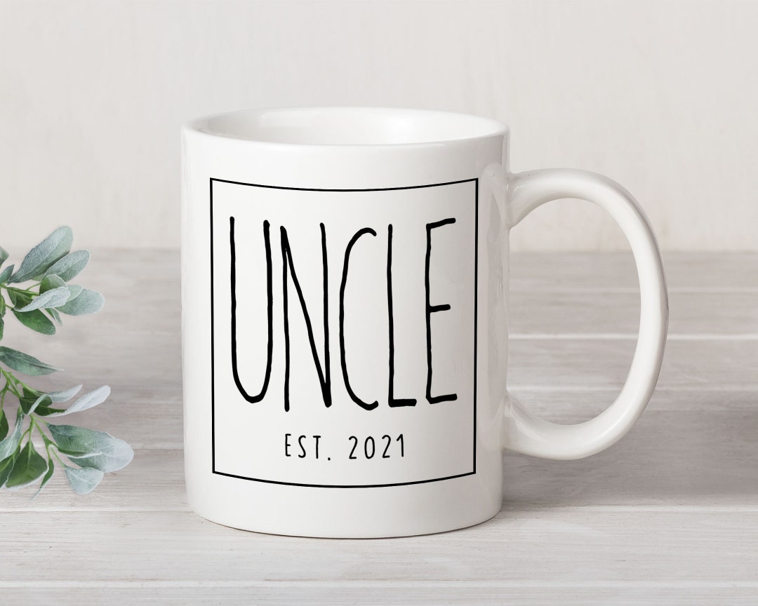 Promoted to Uncle Coffee Mug: Pregnancy Reveal Gift, Farmhouse Style - Etsy