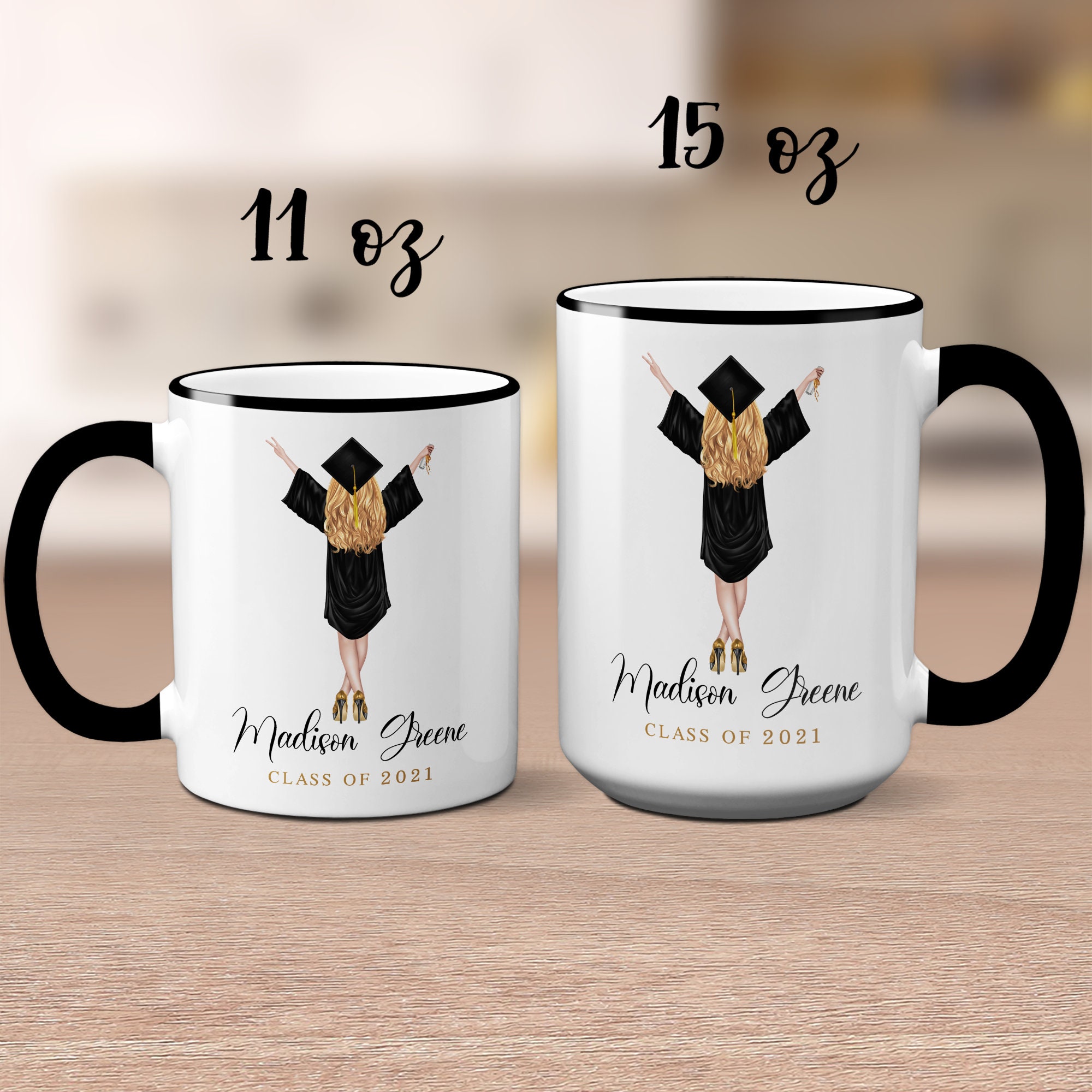 Custom Graduation Mug for Her with Name and Degree | Etsy