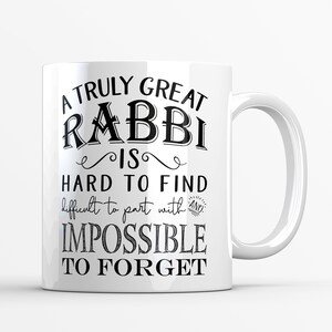 Rabbi Gifts, A Truly Great Rabbi is Hard to Find Mug, Retirement Gift ...