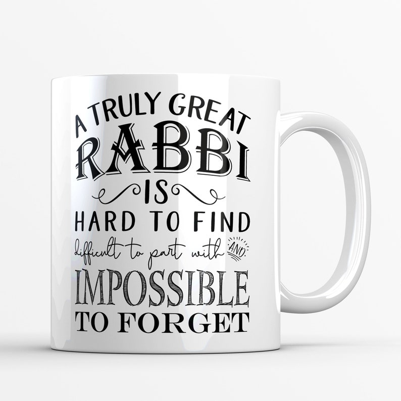 Rabbi Gifts A Truly Great Rabbi is Hard to Find Mug | Etsy