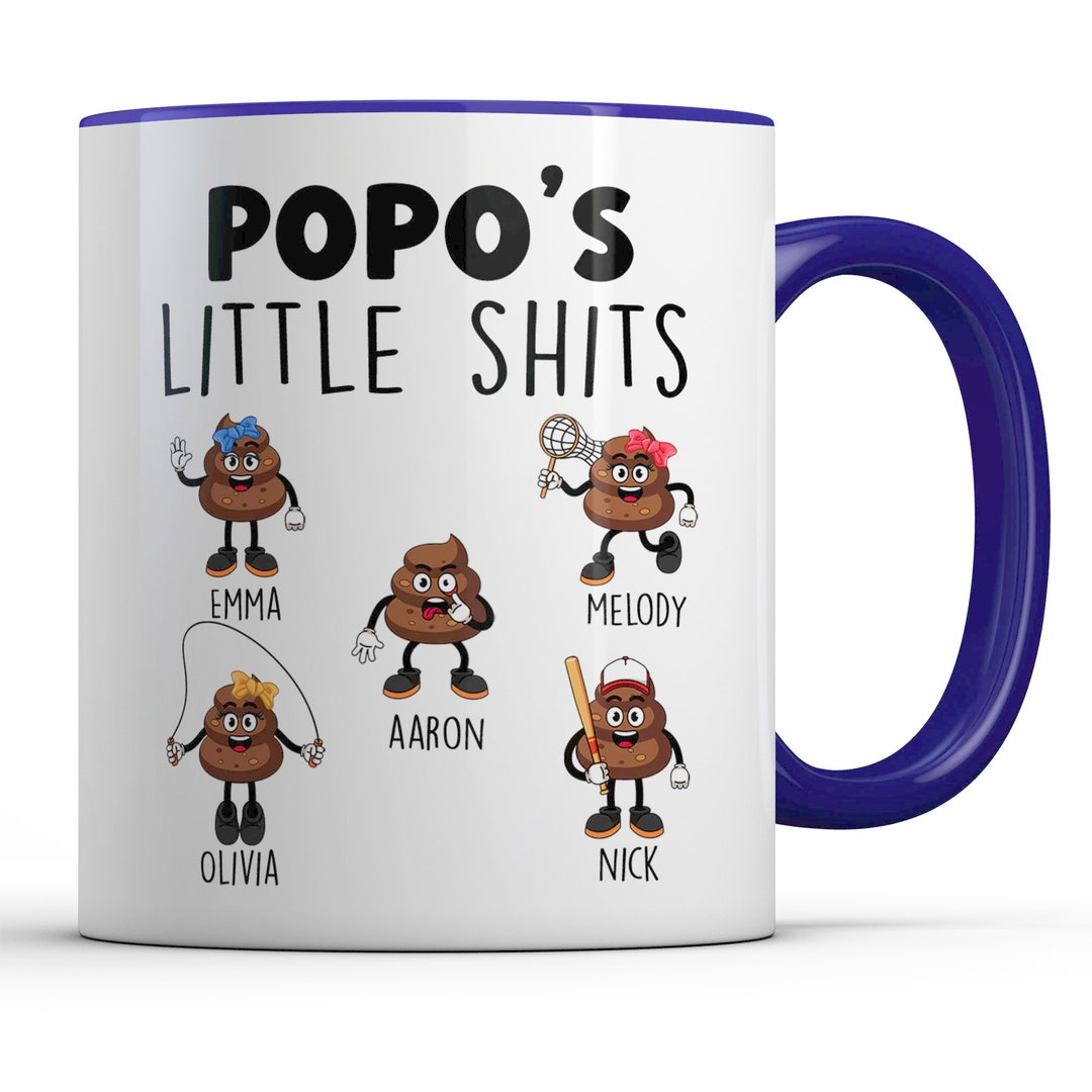 Popo Gifts for Popo Mug, Popo's Little Shits Mug, Funny Fathers Day ...