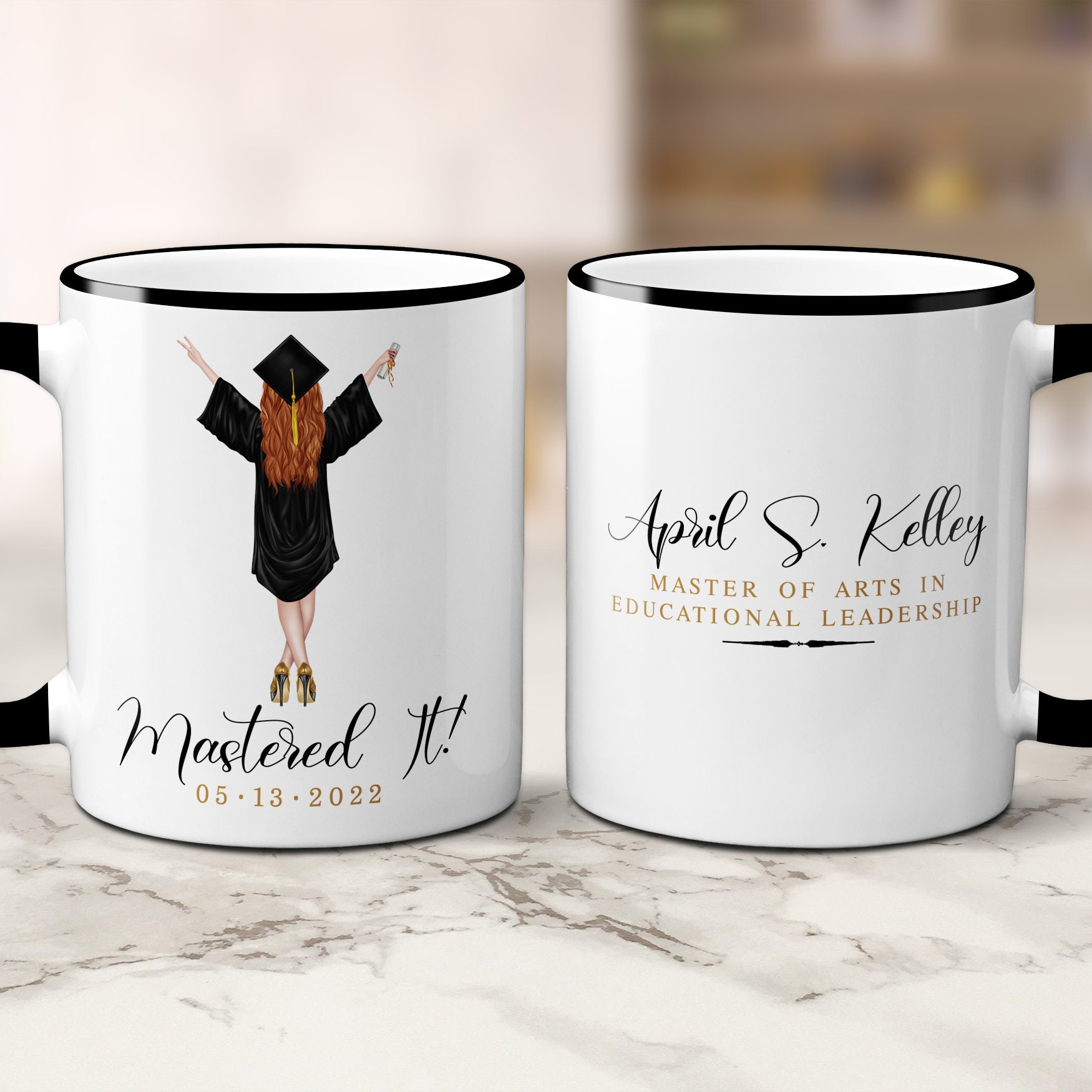 Custom Master's Degree Graduation Mug for Her With Name - Etsy