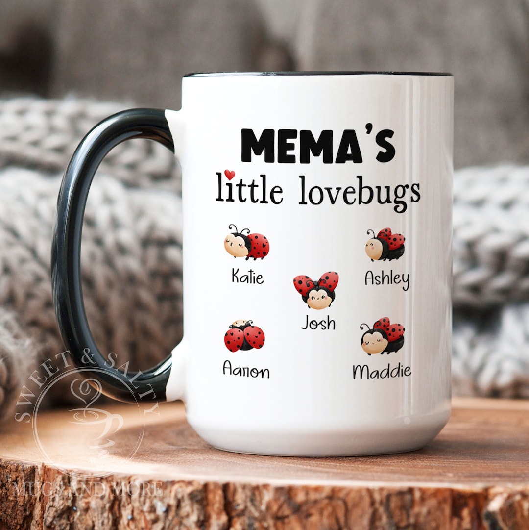 Mema Gifts for Mema Mug, Mema's Little Lovebugs Mug, Cute Christmas ...