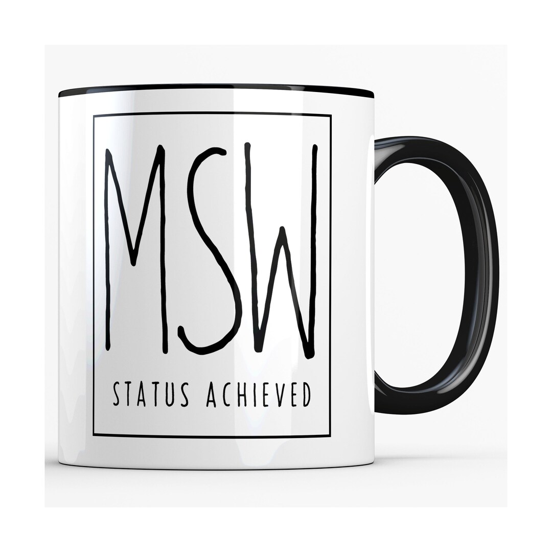 MSW Graduation Gift for Him, Master of Social Work Degree Mug, MSW ...