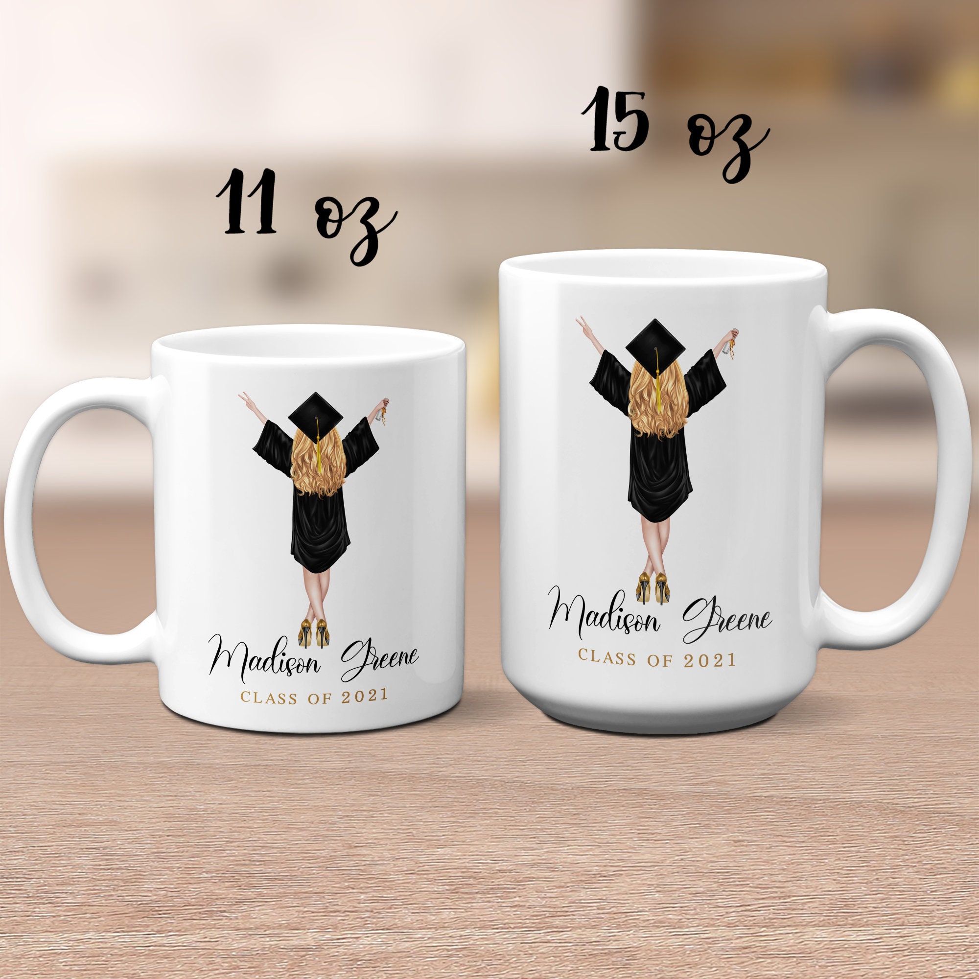 Custom Graduation Mug for Her with Name and Degree | Etsy