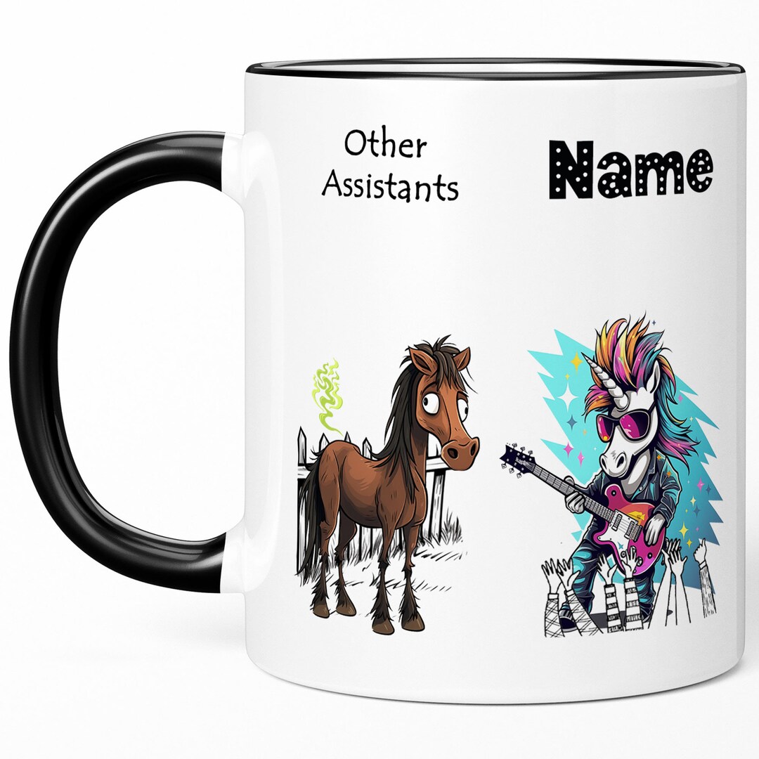 Custom Unicorn Assistant Mug - Rockstar Office Assistant Cup - Etsy