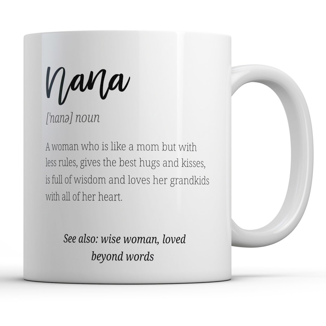 Nana Definition Mug: Grandmother Gift From Grandchildren - Etsy