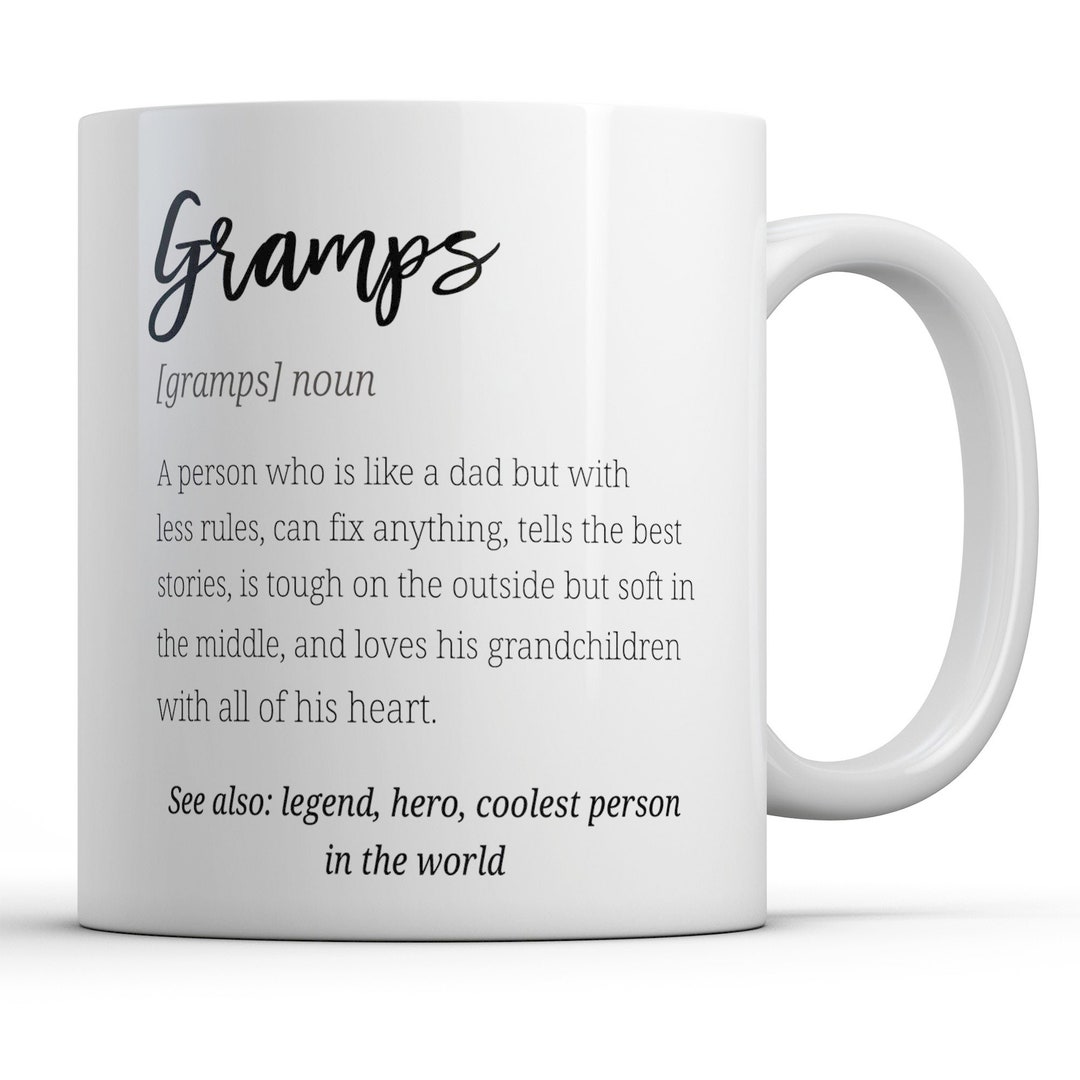 Gramps Definition Cup for Fathers Day Gift From Grandson Granddaughter ...