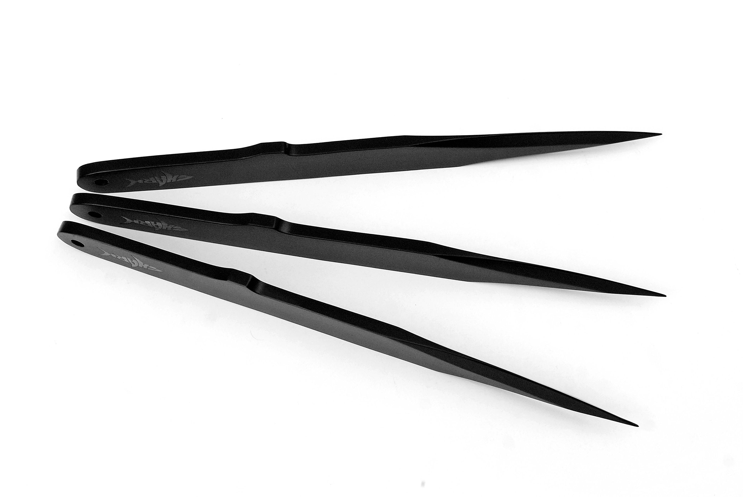 Black Flying Lifter Throwing Knives Set With Leather Sheath, Throwing ...