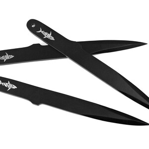 Black Flying Lifter Throwing Knives Set With Leather Sheath, Throwing ...