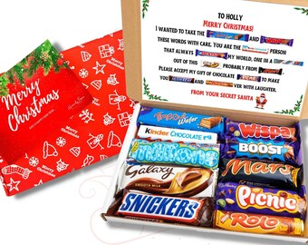 Secret Santa Chocolate Poem - Etsy UK