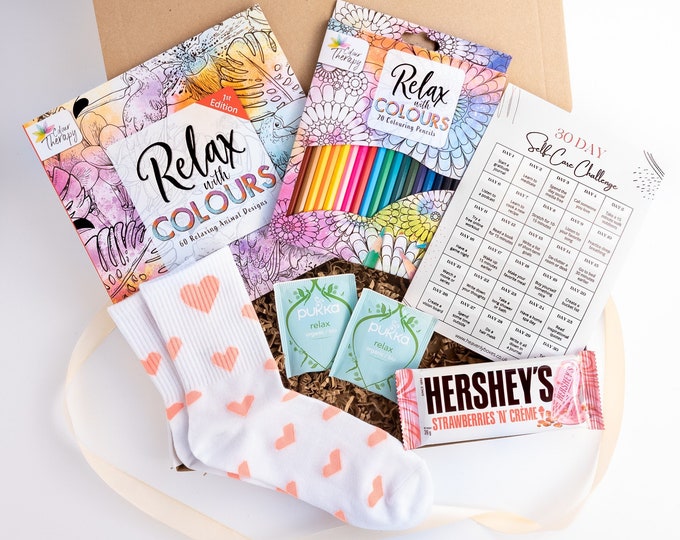Adult Colouring Book Gift Set, Mental Health Box, Distraction Box ...