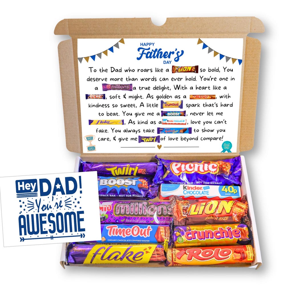 Father's Day Chocolate Gift Box: Dad Birthday Hamper - Etsy UK