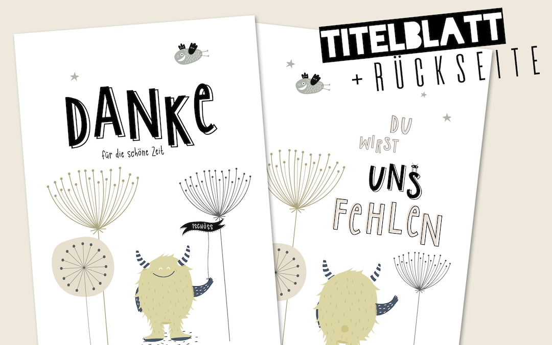 Farewell Book/farewell Booklet for School as a PDF to Fill Out - Etsy UK