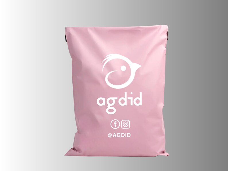 100 - 1000 Custom Shipping Bags, Pink Personalized Poly Mailers With ...