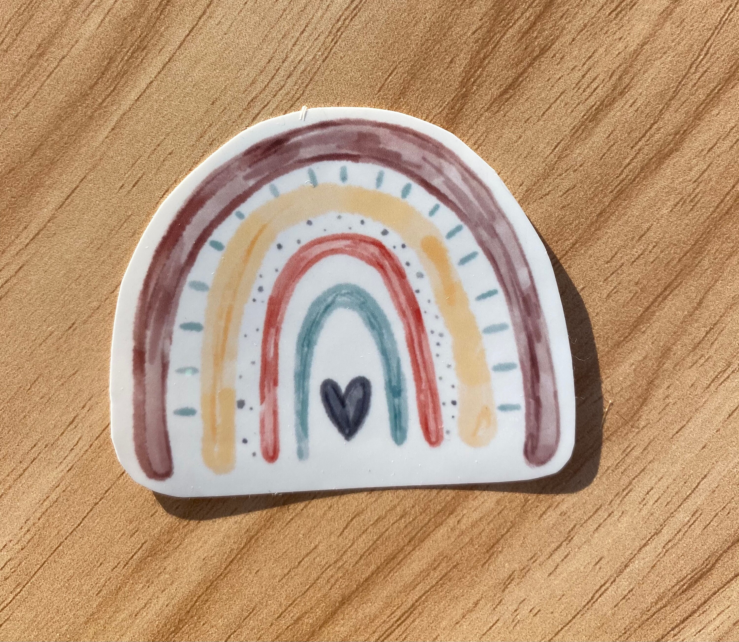 Rainbow Boho Sticker. WATERPROOF. Glossy. - Etsy