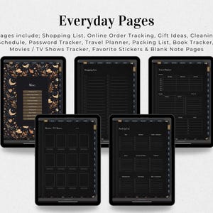 2025 Dark Mode Digital Planner for Goodnotes, iPad Tablet, 2025 Dated ...