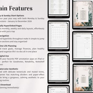 2026 Digital Planner, Dated Planner for Goodnotes, Daily Weekly Monthly ...