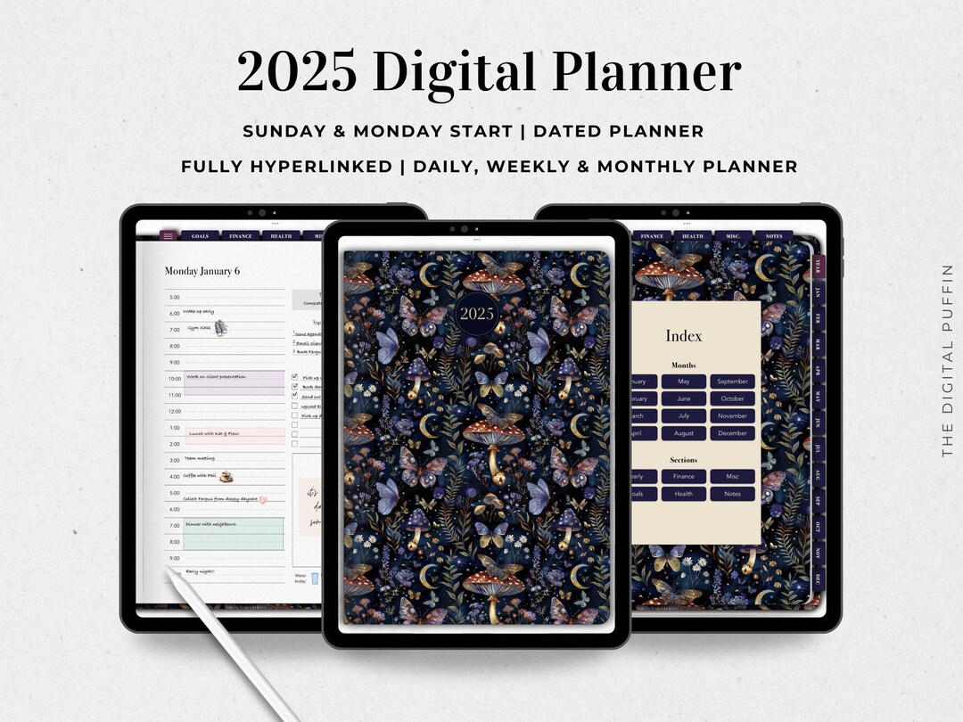 2025 Digital Planner Goodnotes, Dated Daily Weekly Monthly Planner ...