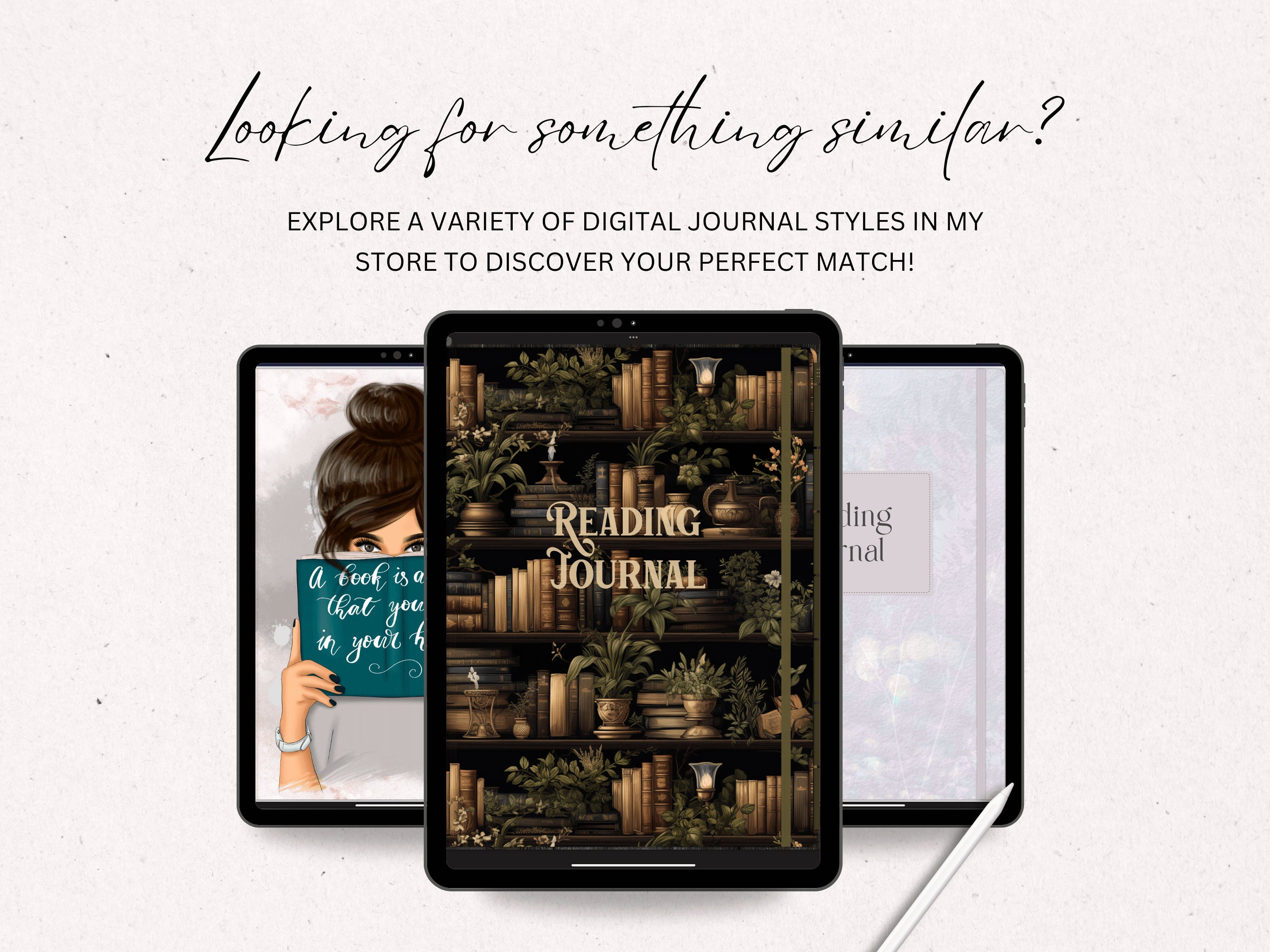 Digital Reading Journal for Book Lovers, Reading Tracker, Digital ...