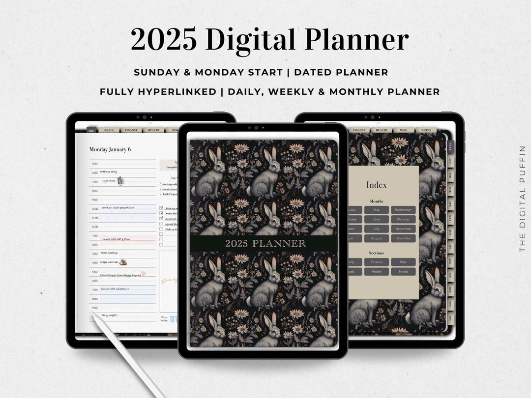 2025 Digital Planner for Goodnotes, Notability, Noteshelf, iPad ...
