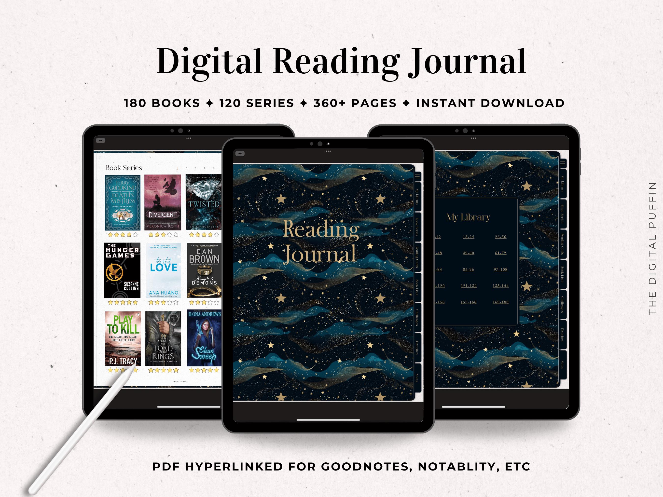 Digital Reading Journal, Digital Book Journal for Goodnotes, iPad ...