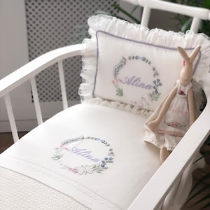 Butterfly Personalized 4 Piece Baby Quilted Bedspread Set | Hand ...