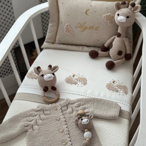Twinkle Personalized 4 Piece Baby Quilted Bedspread Set | Hand ...