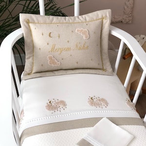 Twinkle Personalized 4 Piece Baby Quilted Bedspread Set | Hand ...