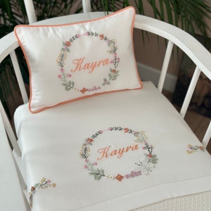 Butterfly Personalized 4 Piece Baby Quilted Bedspread Set | Hand ...