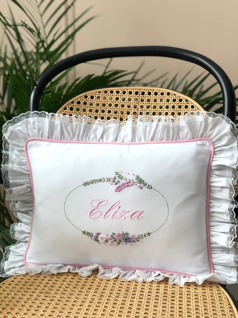 Personalized Embroidered Handmade Pillow | Custom Pillow | Pillow With ...