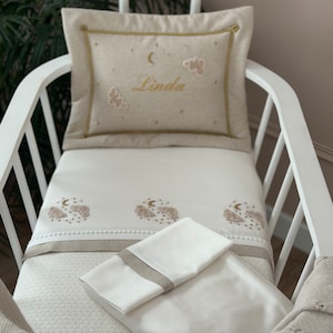 Twinkle Personalized 4 Piece Baby Quilted Bedspread Set | Hand ...