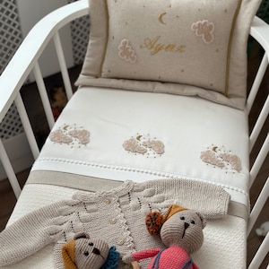Twinkle Personalized 4 Piece Baby Quilted Bedspread Set | Hand ...
