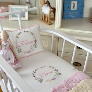 Butterfly Personalized 4 Piece Baby Quilted Bedspread Set | Hand ...