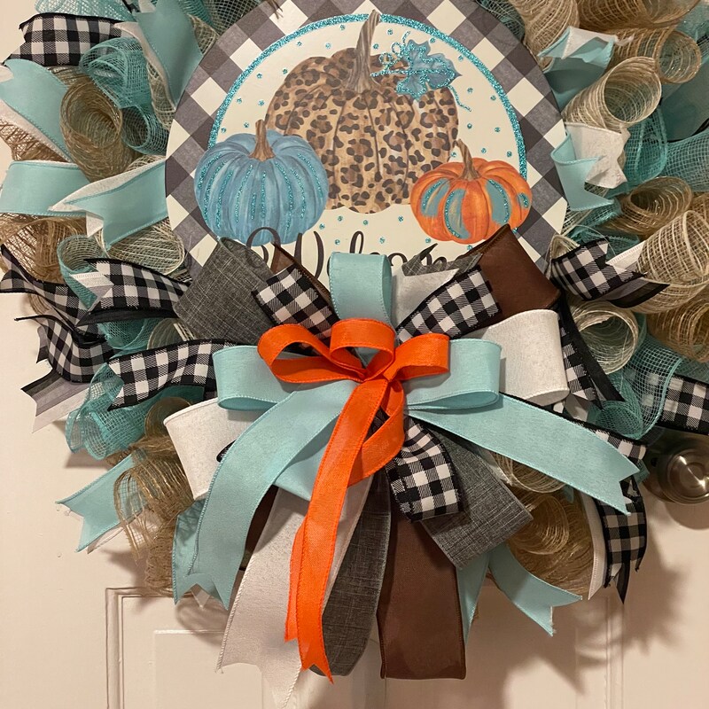 Teal Fall Decor - Etsy