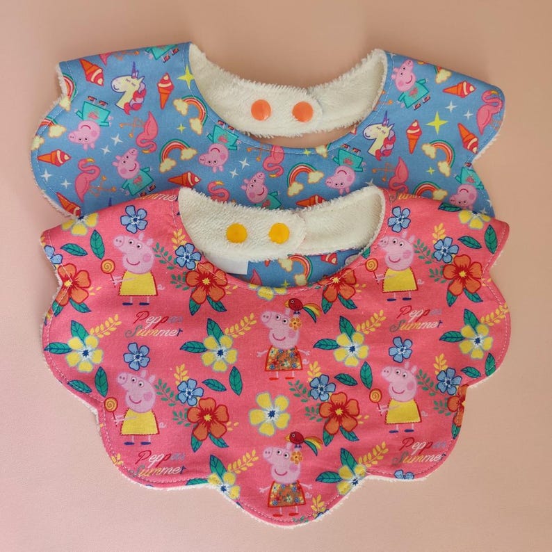 Scalloped Bib and Pacifier Clip Sewing Pattern Bundle - Baby Shower ...