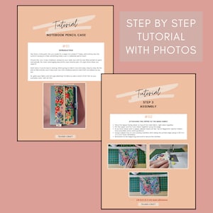 Notebook Pencil Case PDF Sewing Pattern - Instant Download - Elastic ...