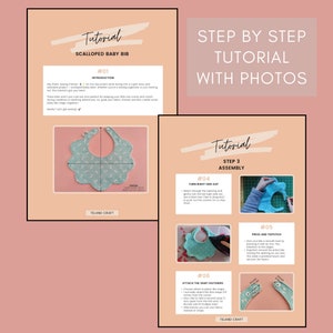 Scalloped Baby Bib PDF Sewing Pattern - Instant Download - One Size Fits 6 Months to 3 Years ...