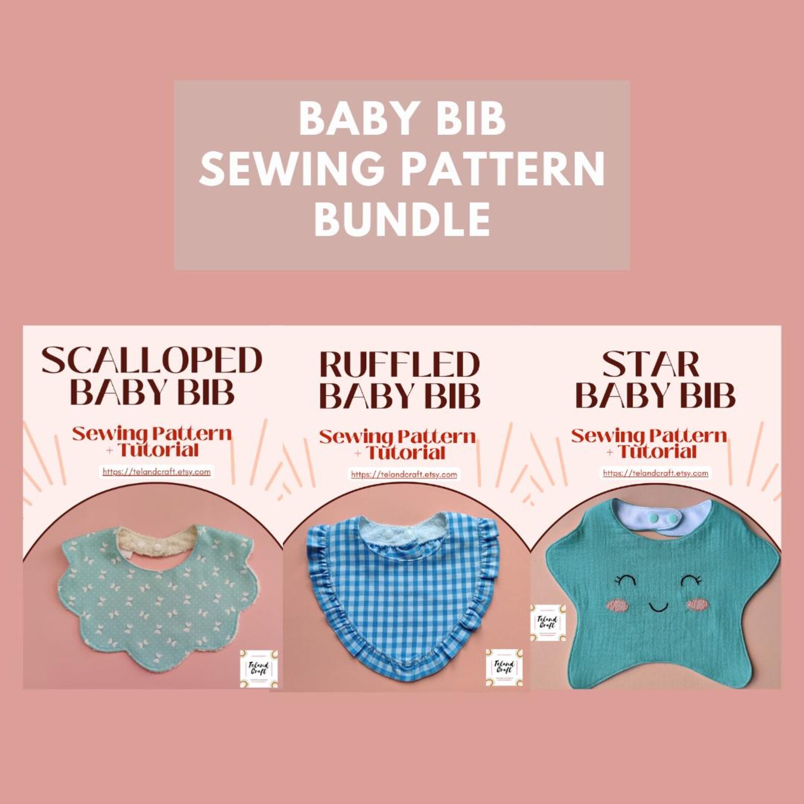DIY Baby Bib PDF Sewing Pattern Bundle With Step by Step Photo Tutorial ...