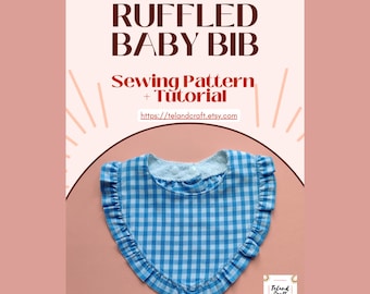 Scalloped Baby Bib PDF Sewing Pattern Instant Download One Size Fits 6 ...