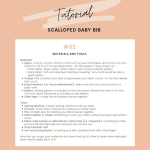 Scalloped Bib and Pacifier Clip Sewing Pattern Bundle - Baby Shower ...