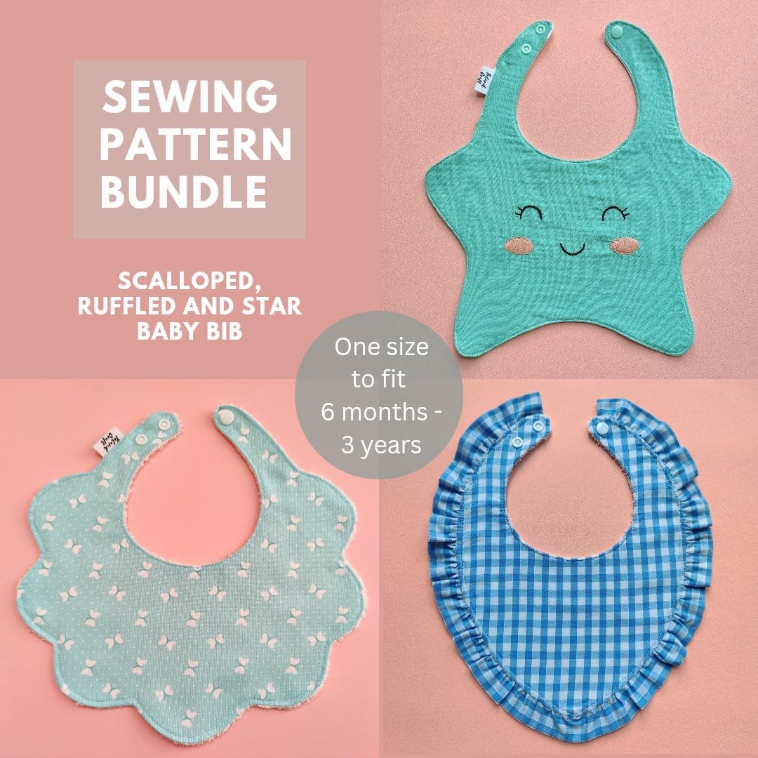 DIY Baby Bib PDF Sewing Pattern Bundle With Step by Step Photo Tutorial ...